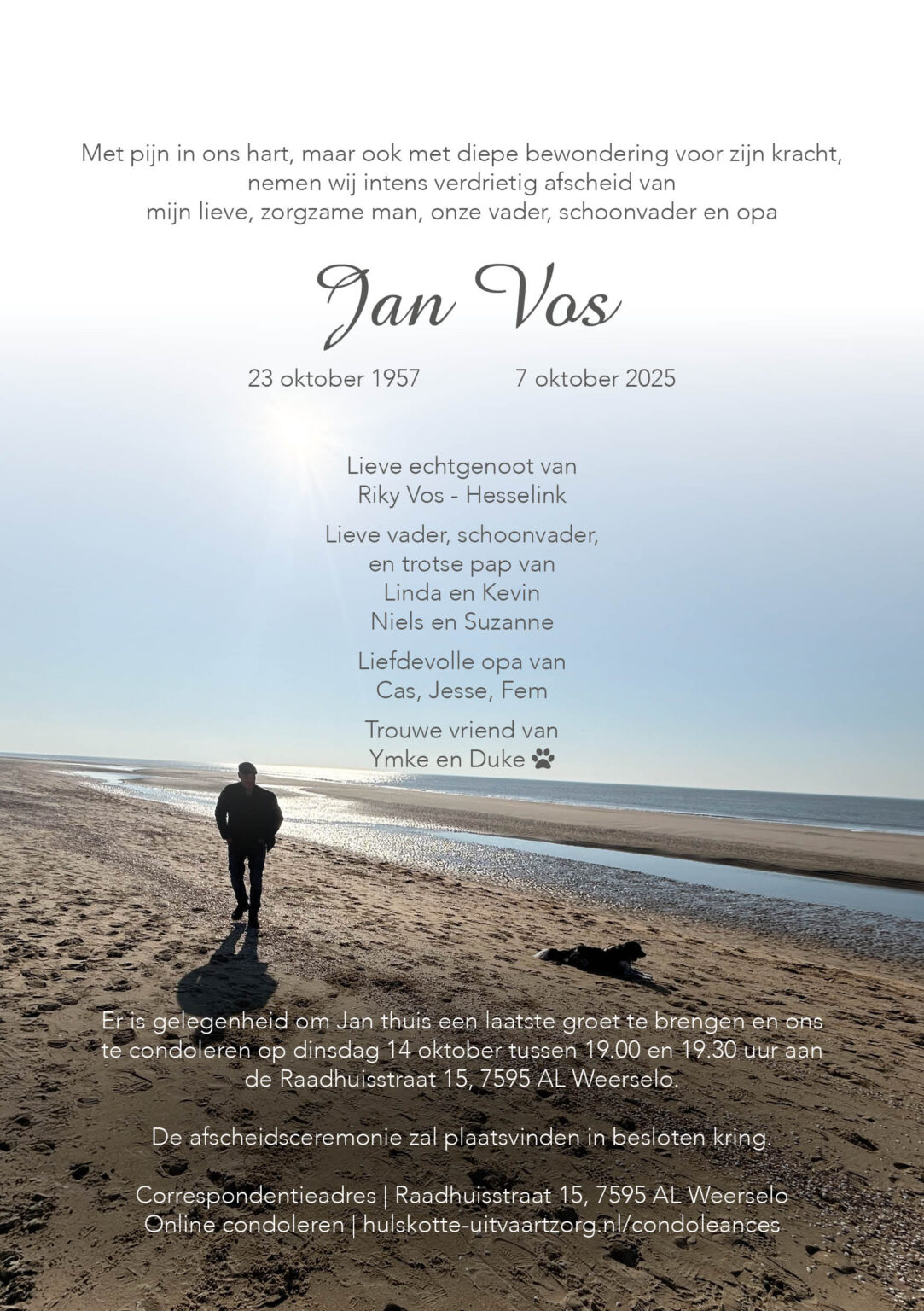 Jan Vos - Hulskotte uitvaartzorg
